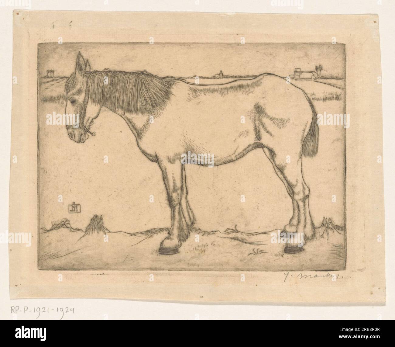 Horse 1917 by Jan Mankes Stock Photo - Alamy