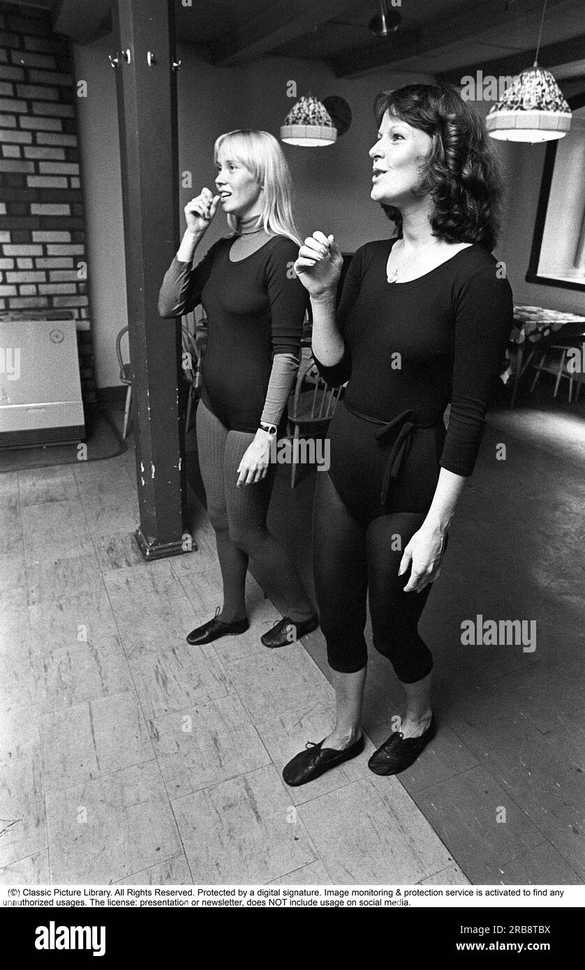 The pop group ABBA. Its two female members Anni-Frid Lyngstad and ...