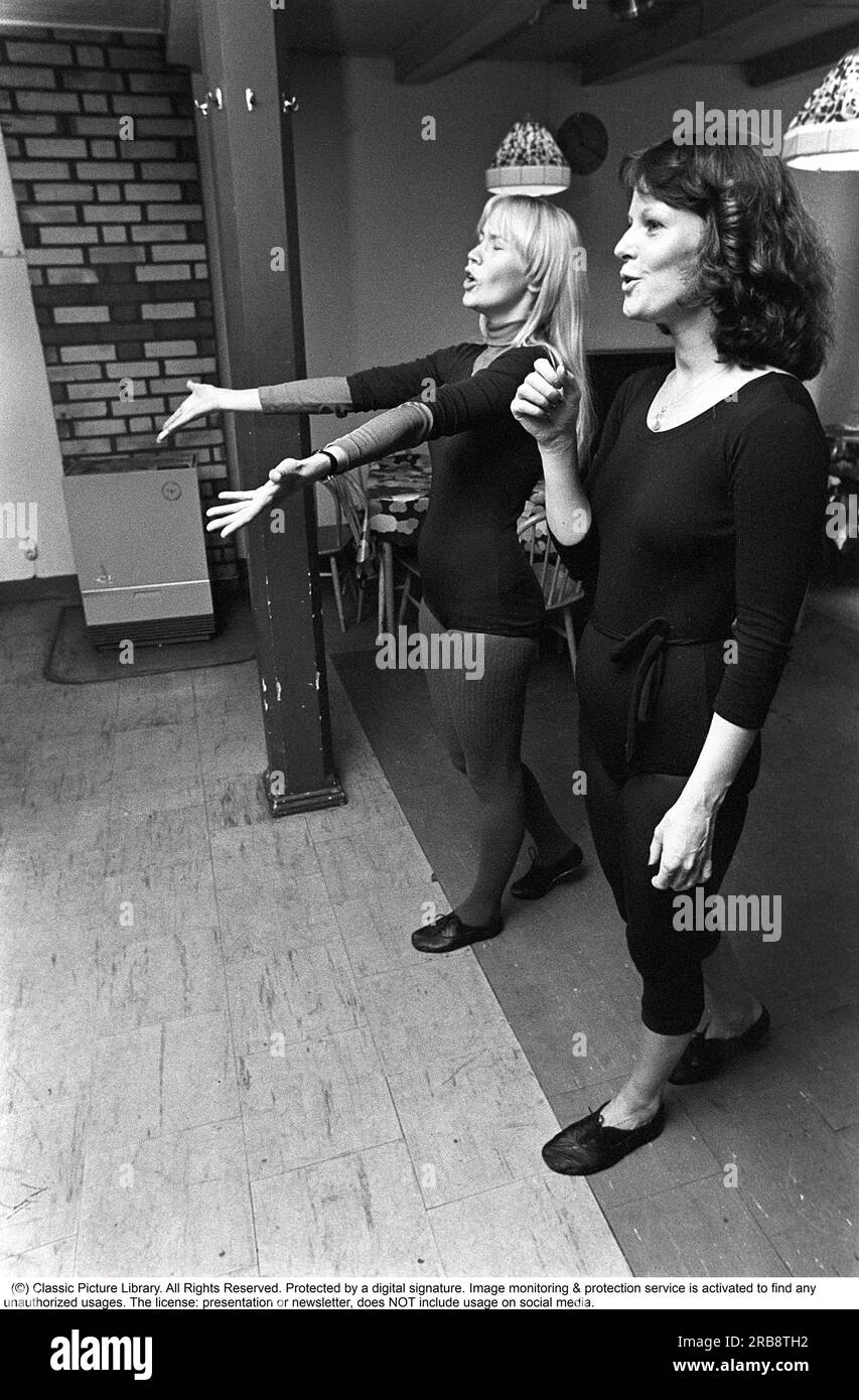 The pop group ABBA. Its two female members Anni-Frid Lyngstad and ...