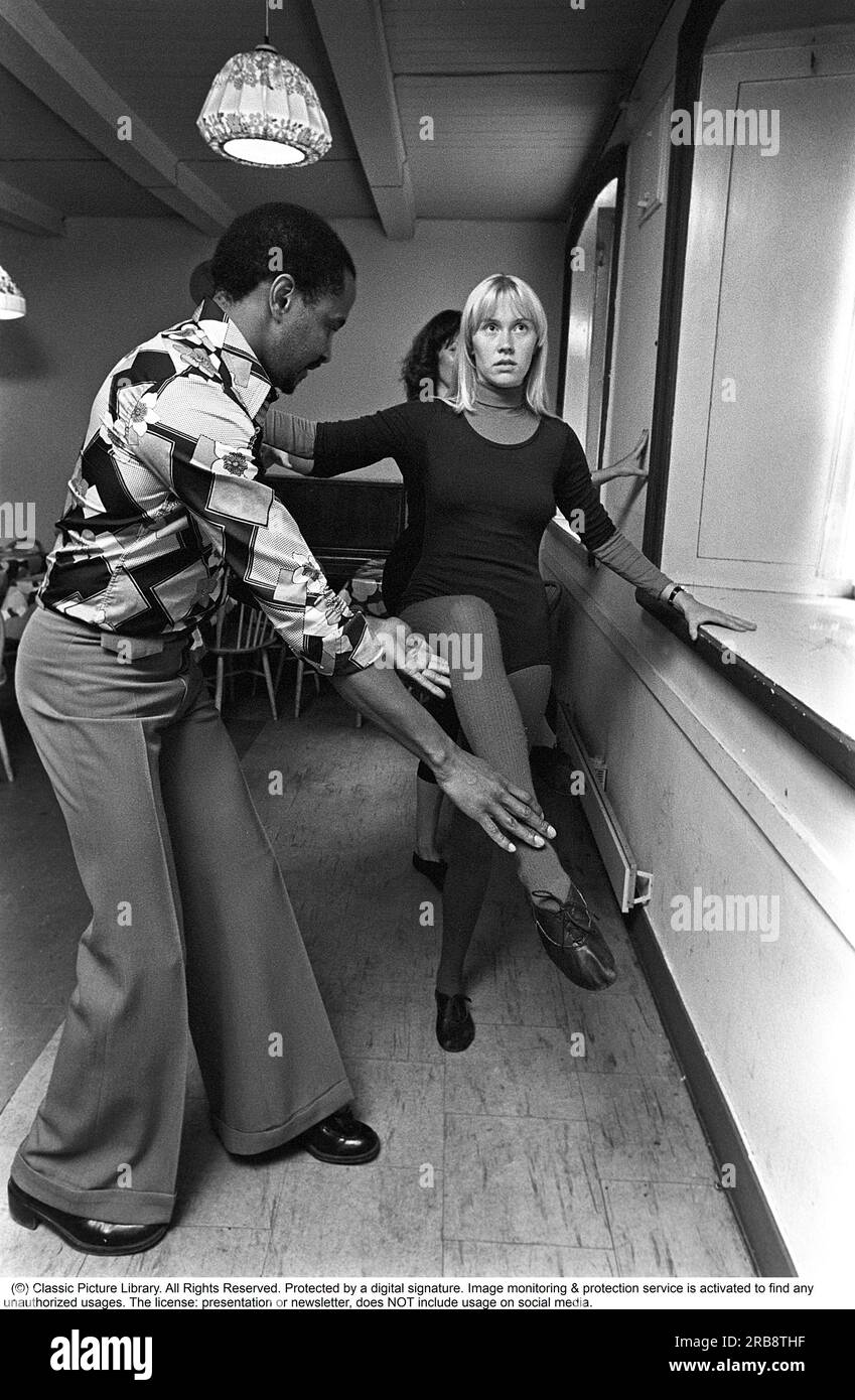 The pop group ABBA. Its two female members Anni-Frid Lyngstad and ...