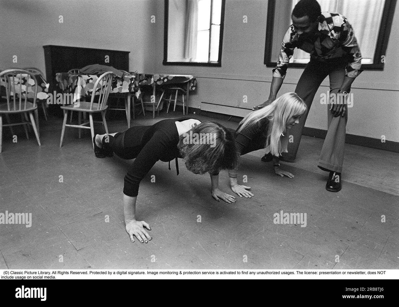 The pop group ABBA. Its two female members Anni-Frid Lyngstad and ...