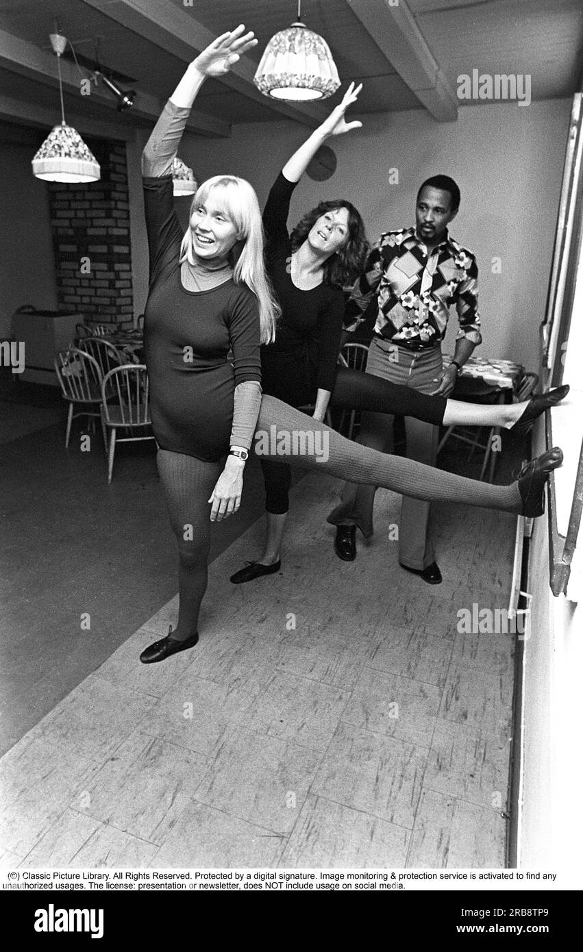 The pop group ABBA. Its two female members Anni-Frid Lyngstad and ...