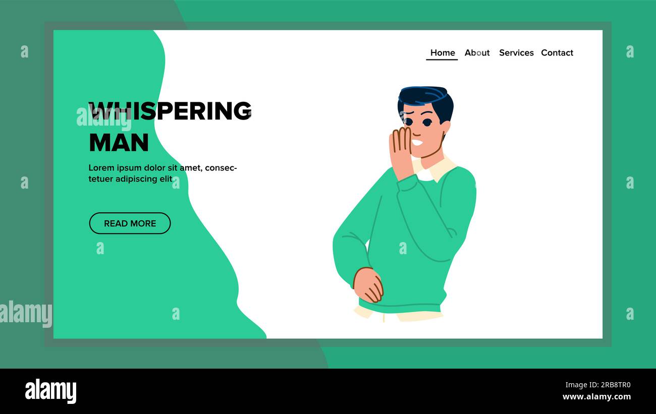 whisper whispering man vector Stock Vector Image & Art - Alamy