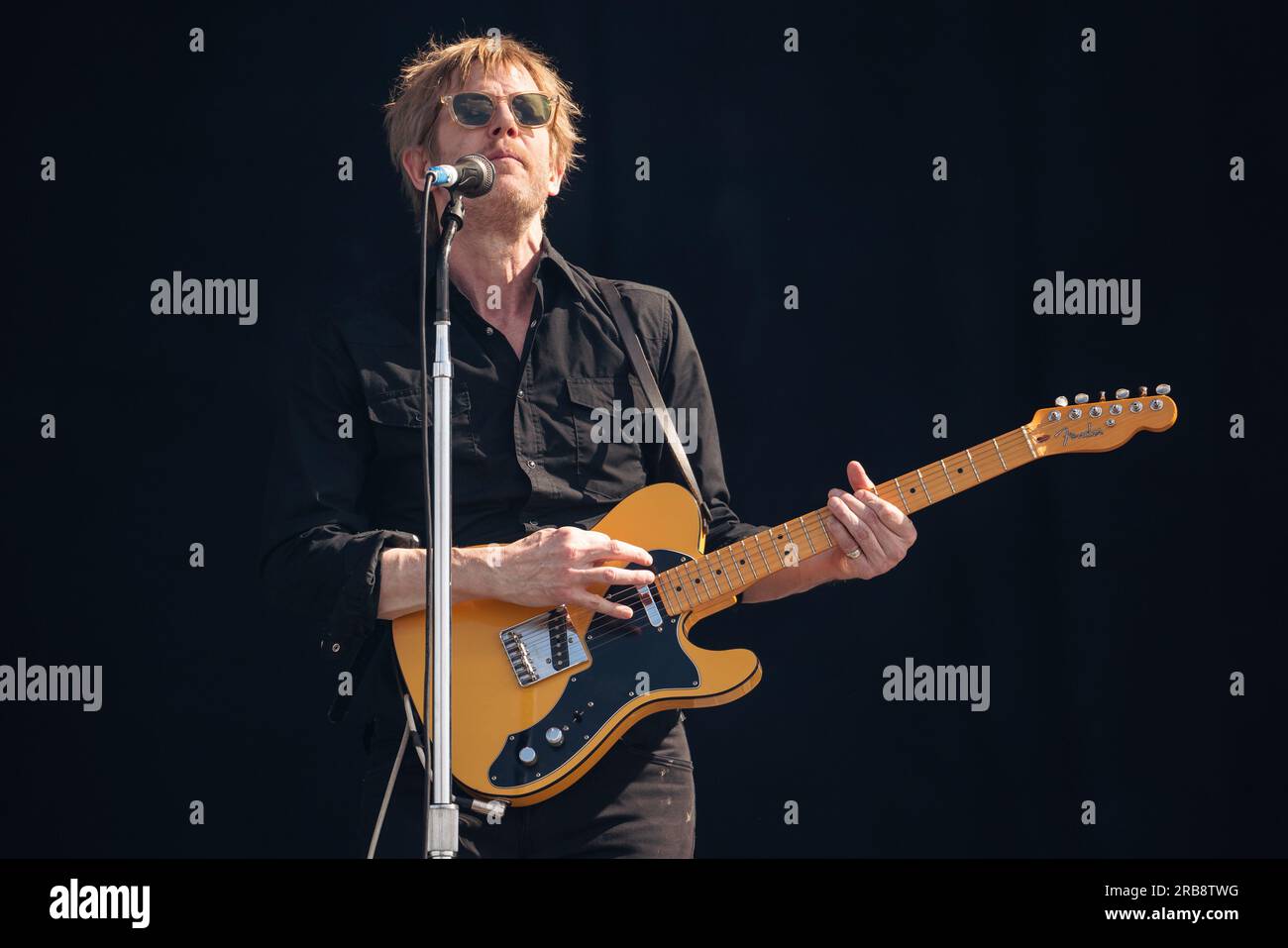 Britt Daniel, co-founder, lead singer and guitarist of the Rock band ...