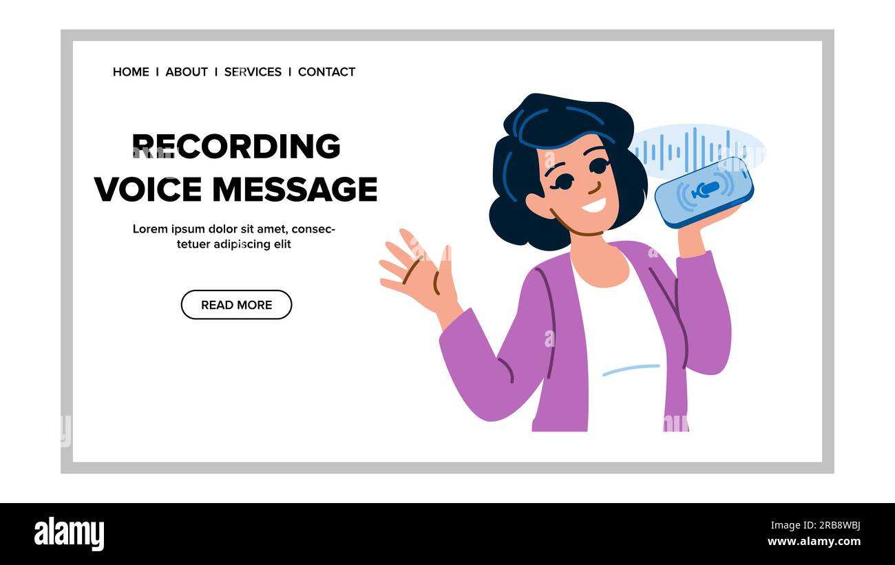 smartphone recording voice message vector Stock Vector Image & Art - Alamy