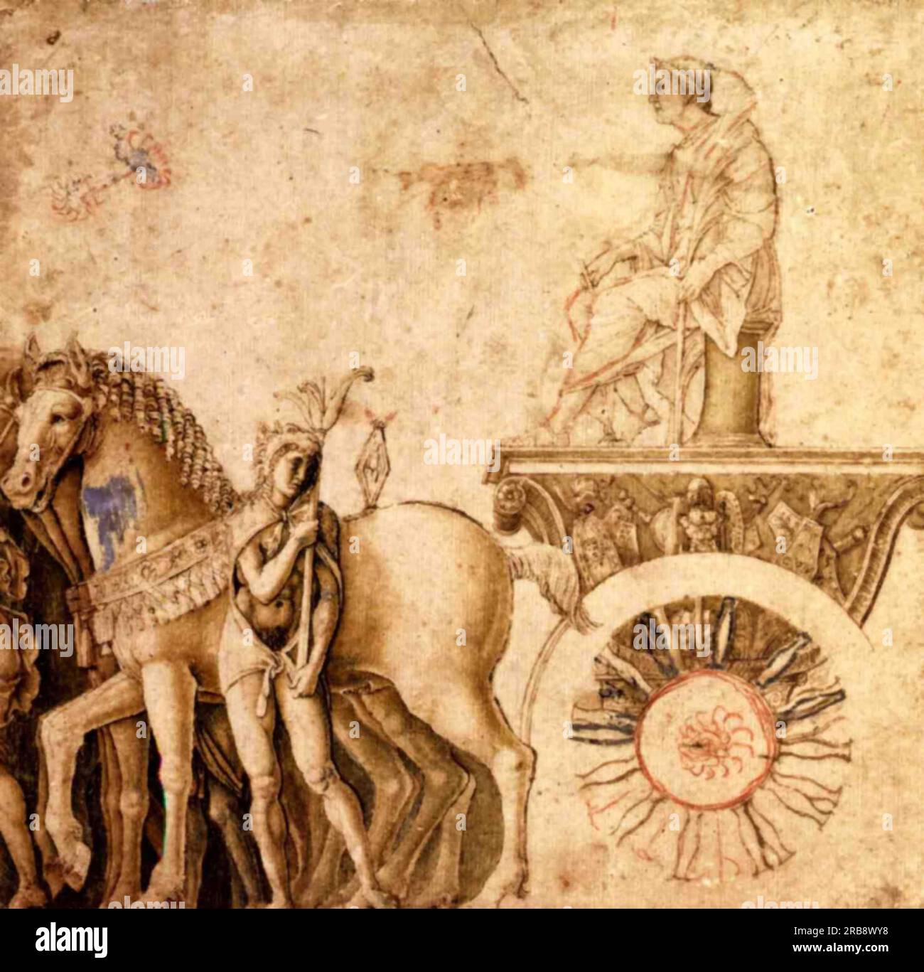 Julius Caesar on his triumphal car 1500 by Andrea Mantegna Stock Photo ...