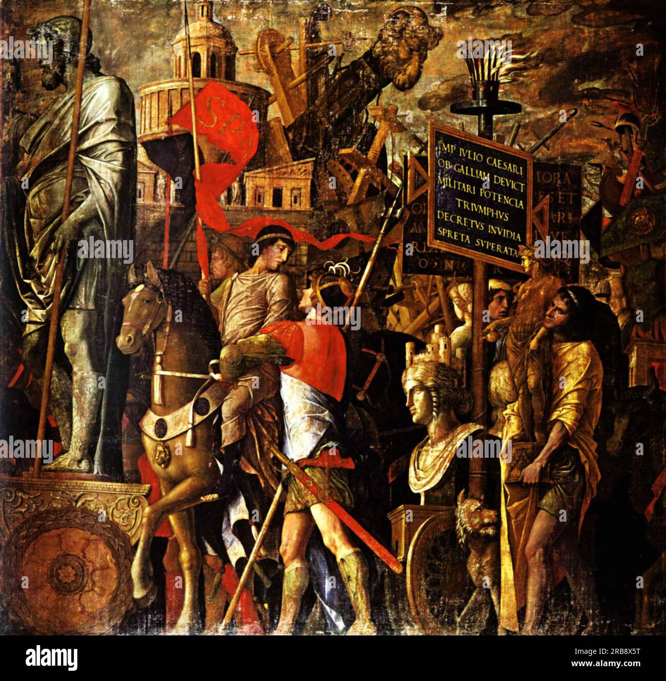 Captured statues and siege equipment, a representation of a captured ...