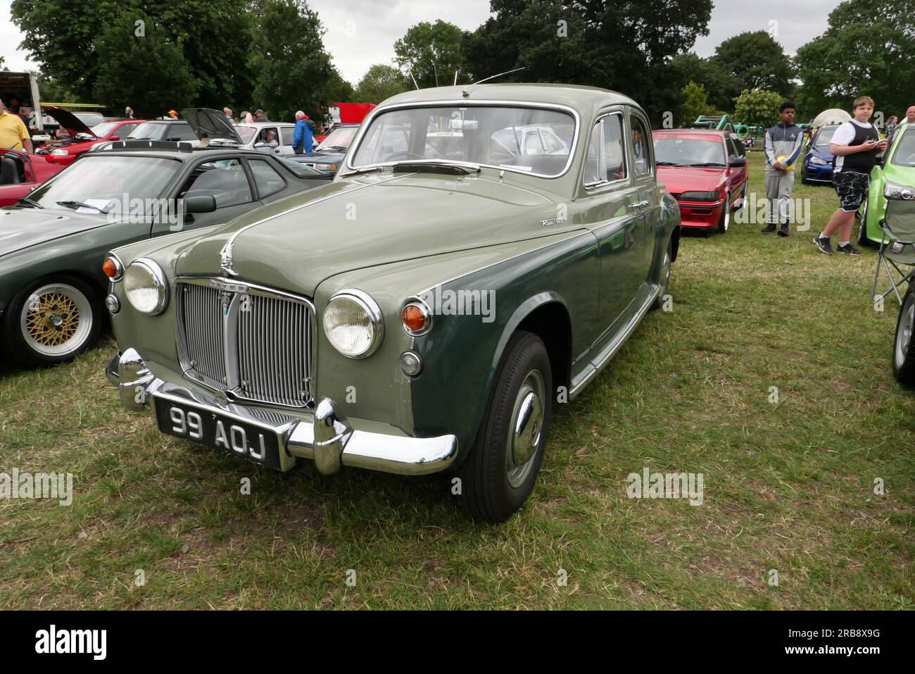 1959 Green Rover 100 at Markeaton Car Show, Derby, 2023 Stock Photo - Alamy