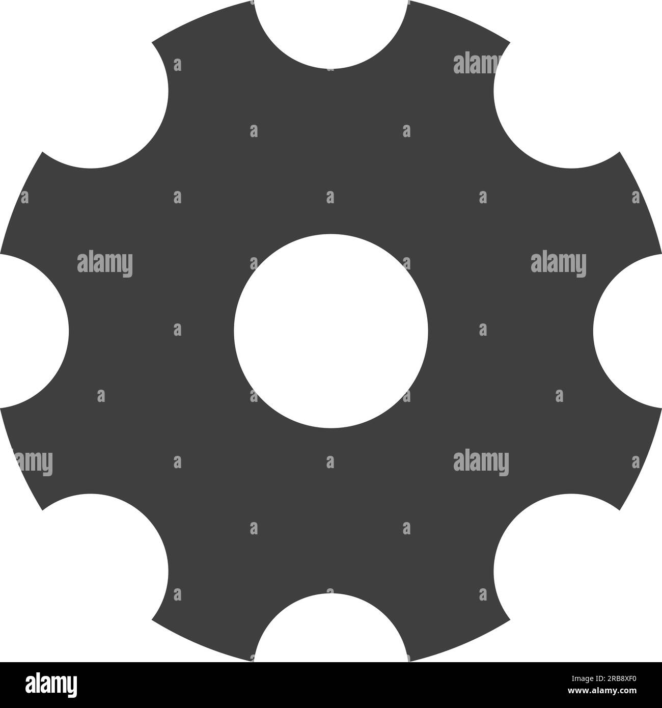 Gear, vector. One gray gears on a white background. Vector illustration ...