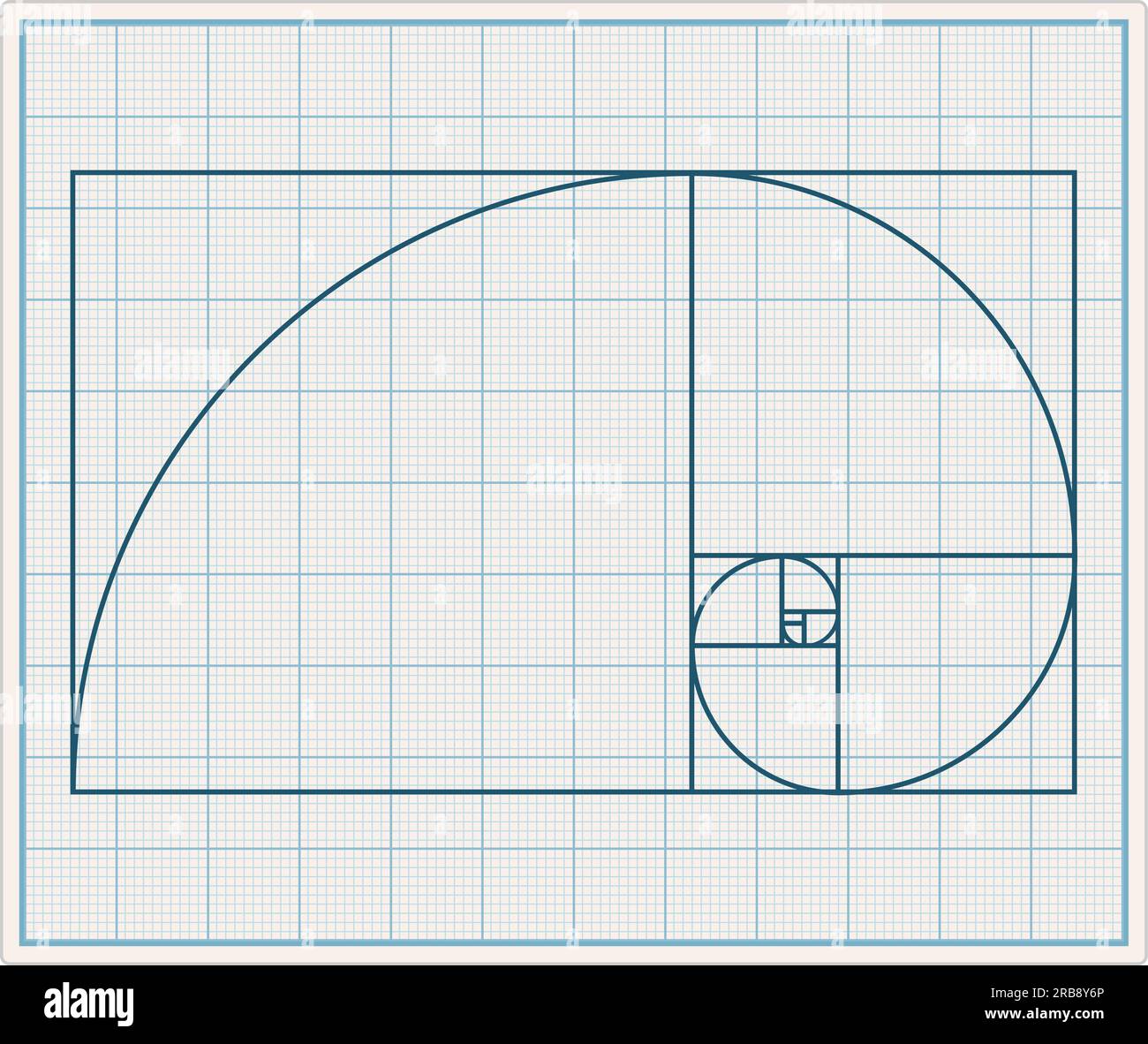Graph paper with golden section, vector eps10 illustration Stock Vector ...