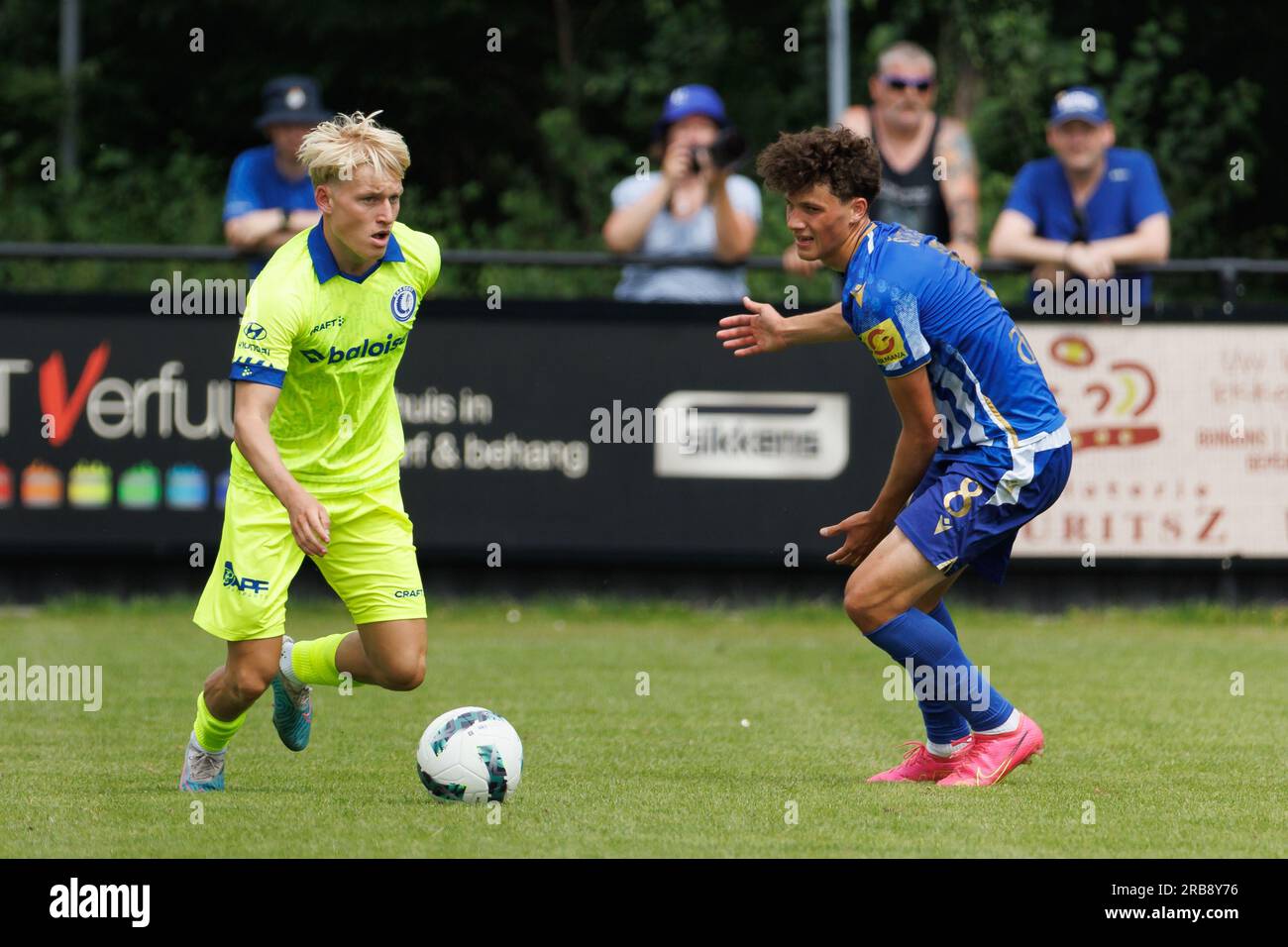 Axel, Netherlands. 08th July, 2023. Gent's Noah De Ridder pictured in ...
