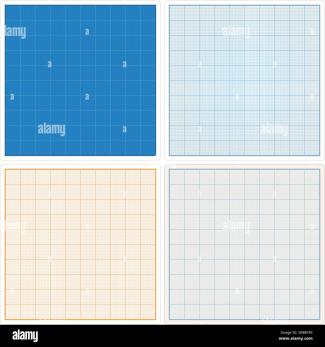 Square graph papers set, vector eps10 illustration Stock Vector Image ...