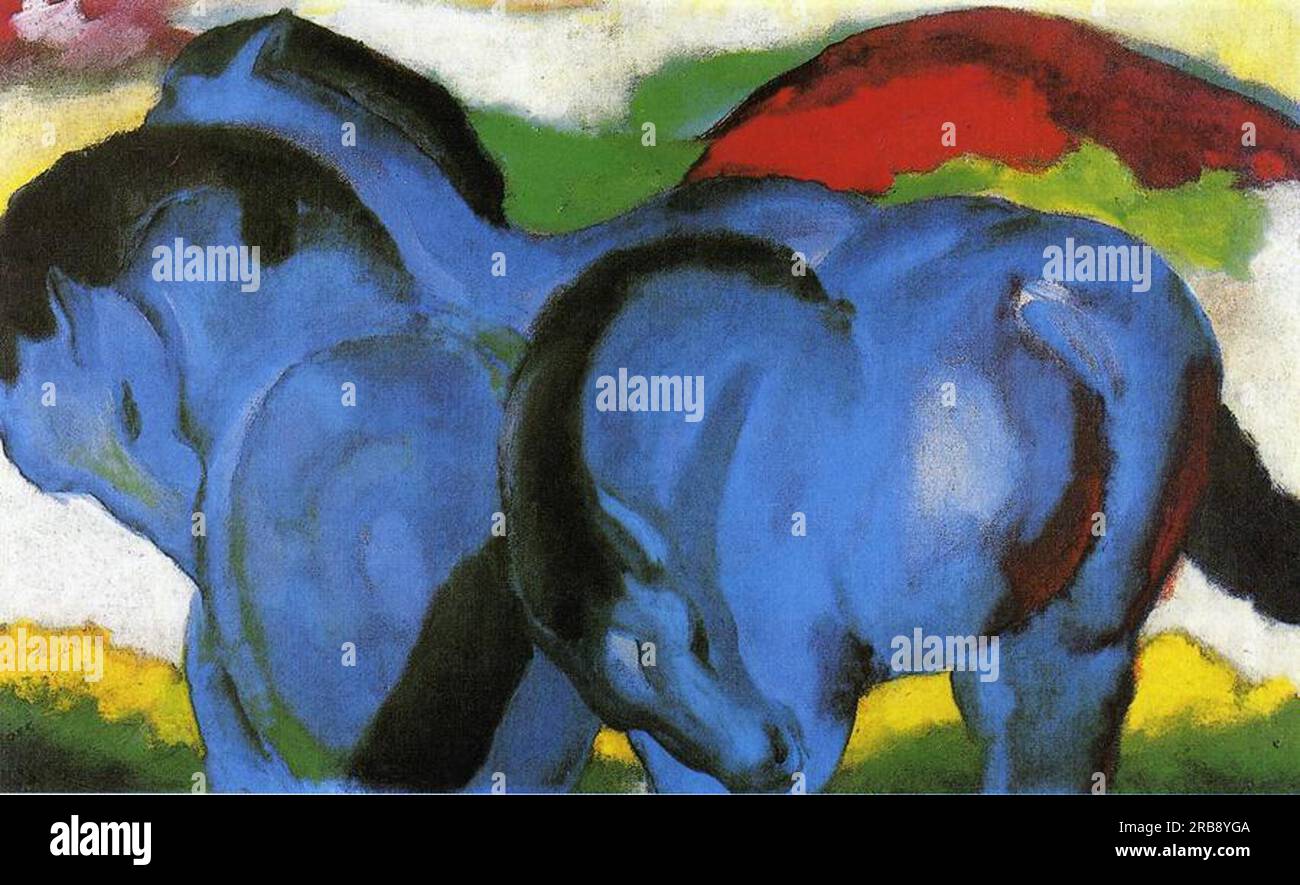 The Little Blue Horses 1911 by Franz Marc Stock Photo - Alamy
