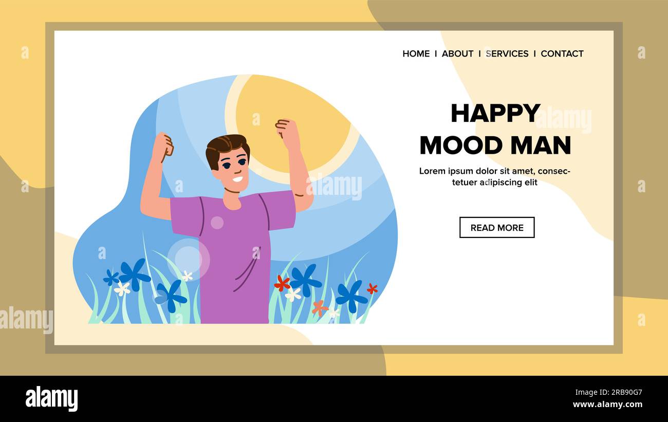 young happy mood man vector Stock Vector Image & Art - Alamy