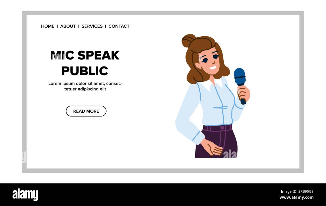 conference mic speak public vector Stock Vector Image & Art - Alamy
