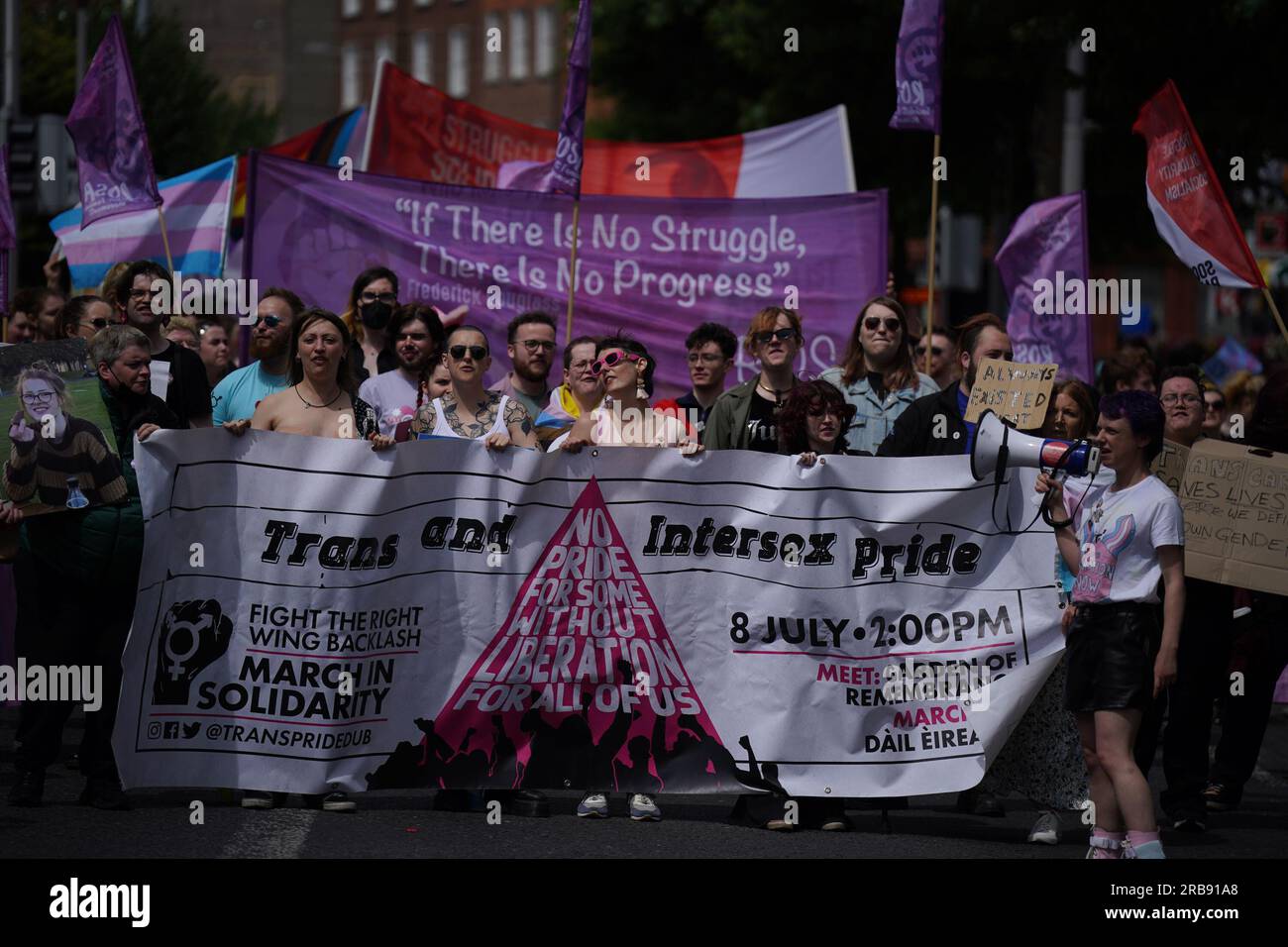 People take part in the Trans and Intersex Pride Dublin March in Dublin ...