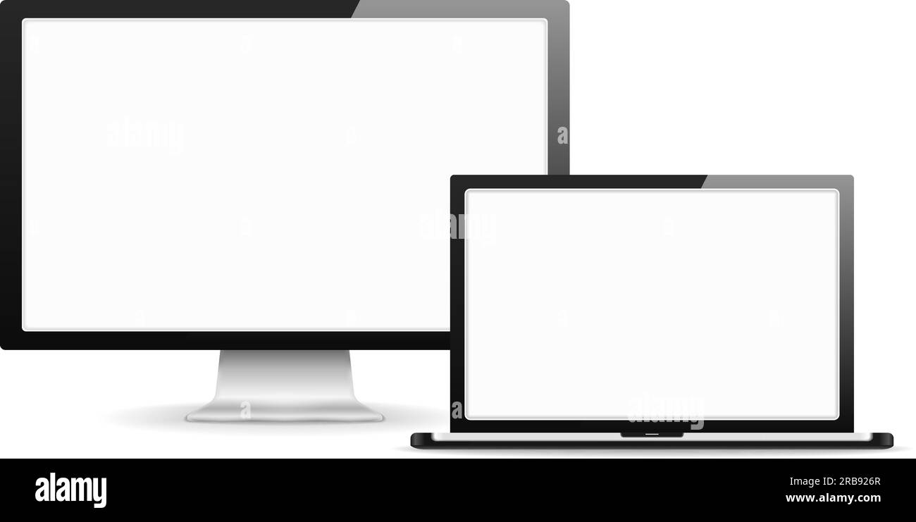 Office screens Black and White Stock Photos & Images - Alamy