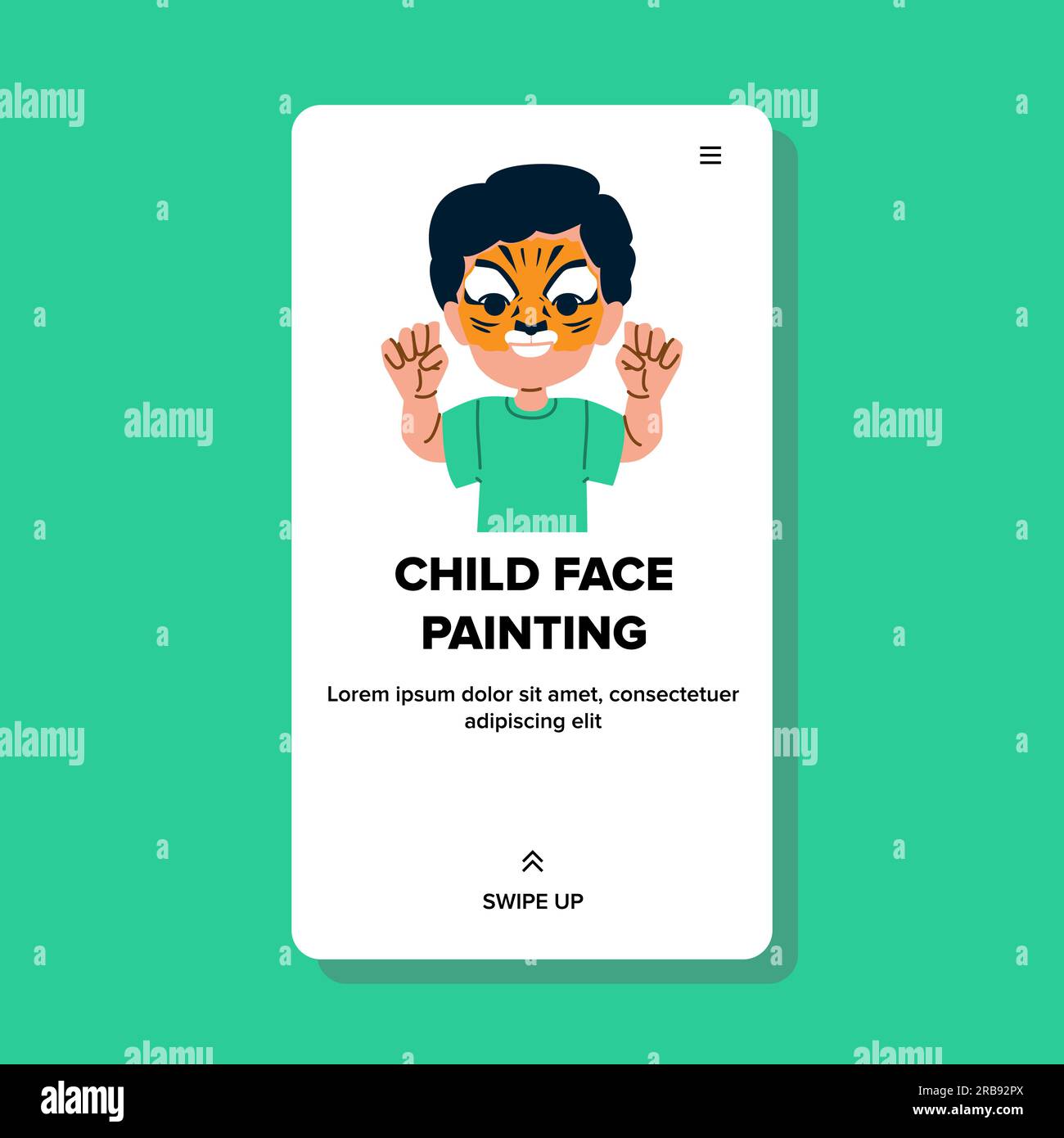 kid child face painting vector Stock Vector Image & Art - Alamy