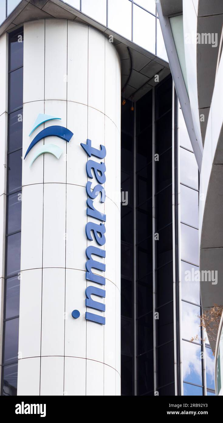 satellite technology company inmarsat sign at old street company ...