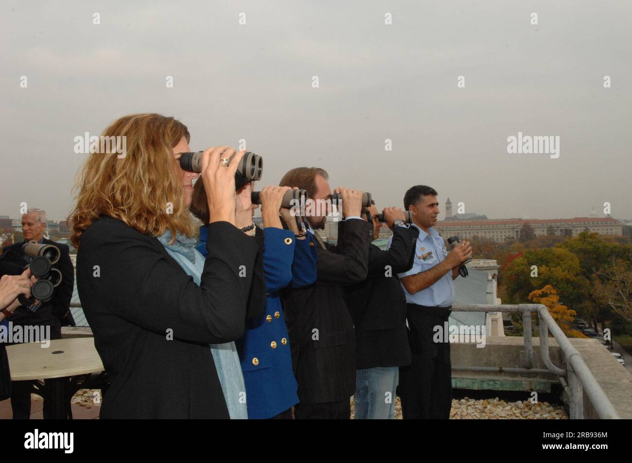 Deputy Secretary P. Lynn Scarlett and aides meeting at Main Interior ...