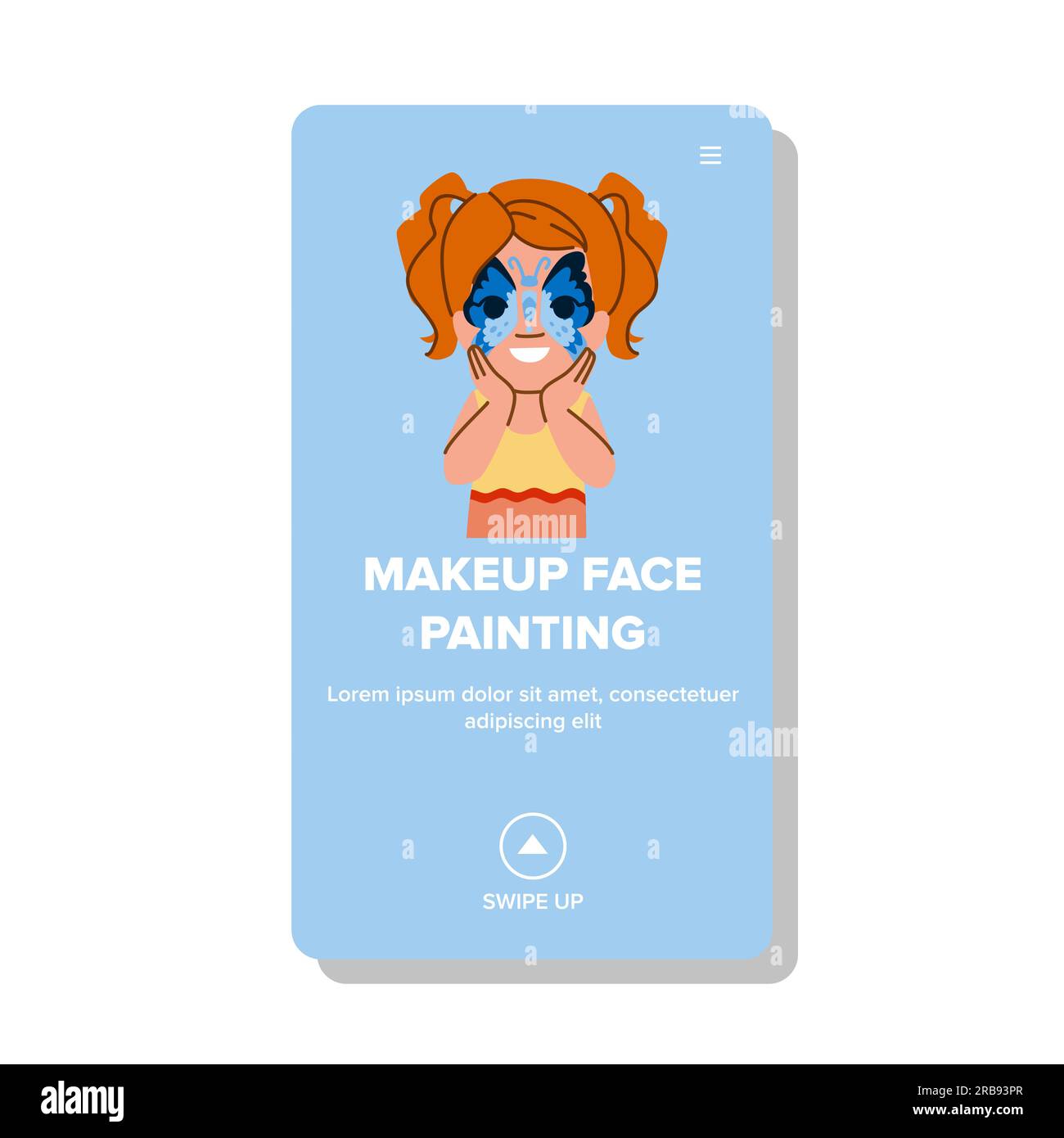party makeup face painting vector Stock Vector Image & Art - Alamy