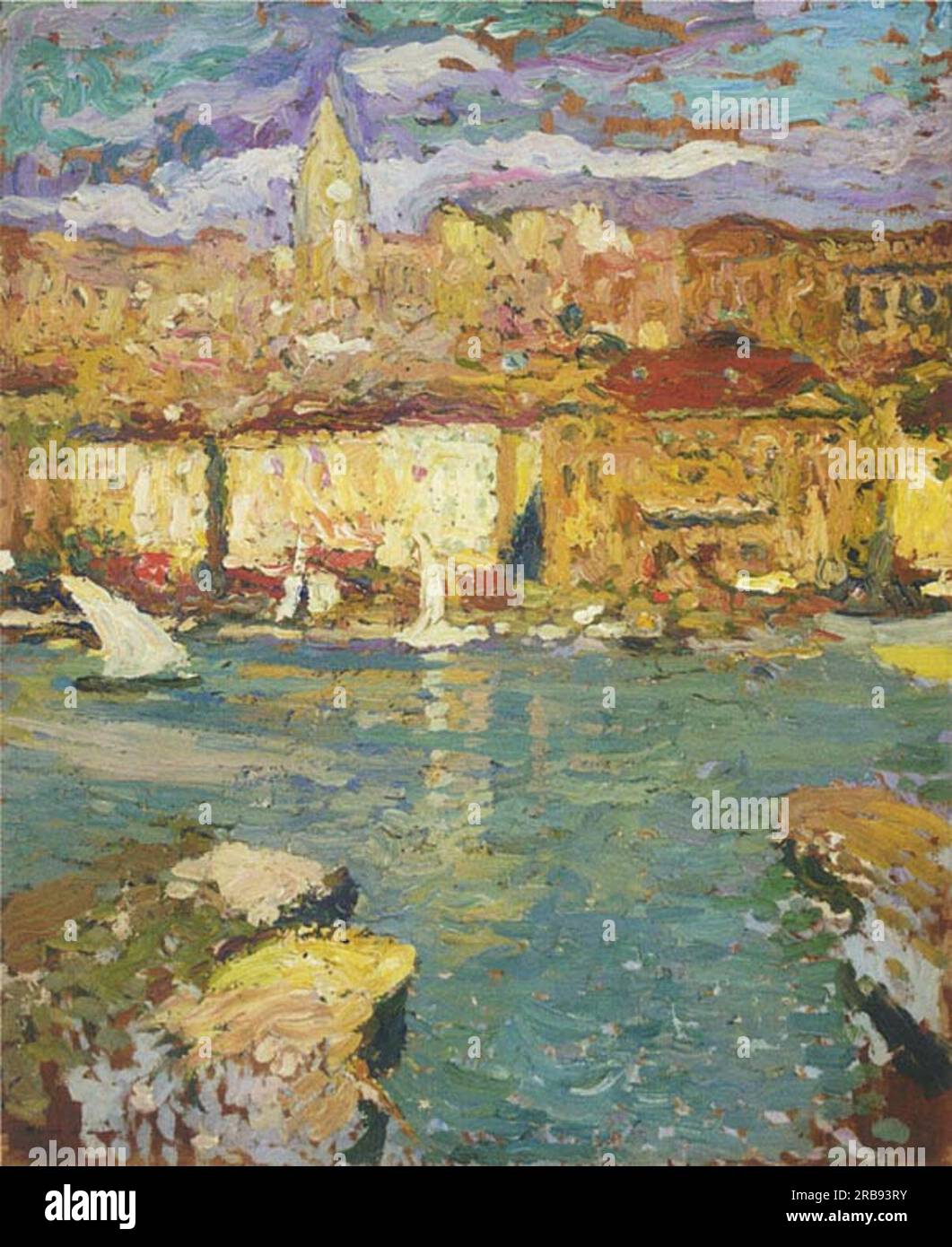 Port of Marseille by Henri Martin Stock Photo - Alamy
