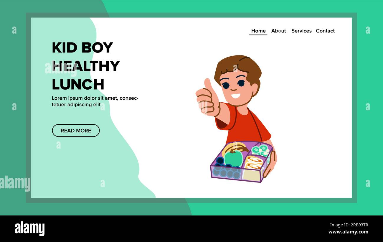 meal kid boy healthy lunch vector Stock Vector Image & Art - Alamy