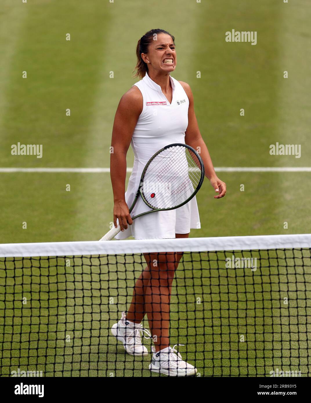 Natalija Stevanovic reacts during her match against Petra Kvitova (not ...