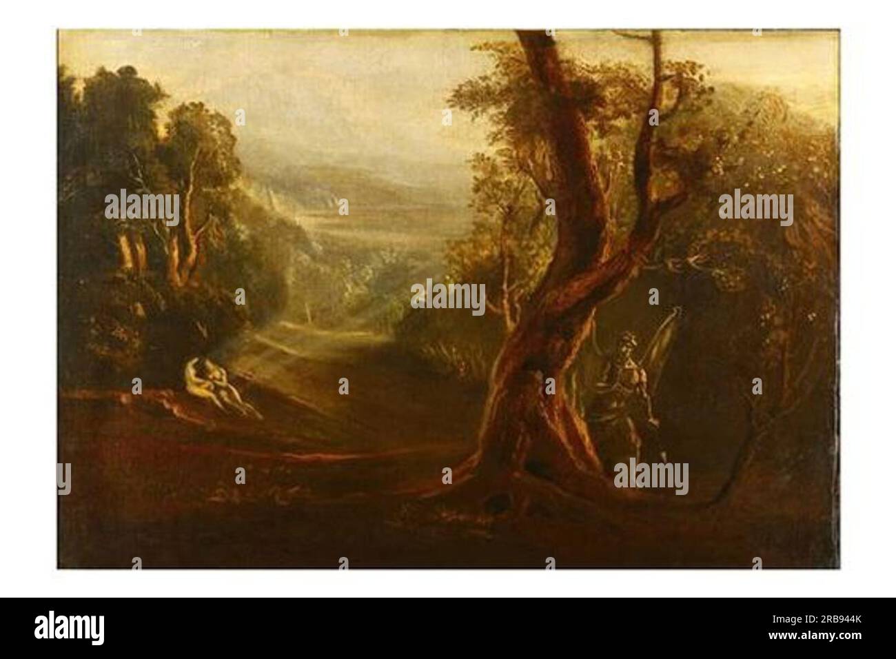 The Conflict Between Satan and Death; Satan Contemplating Adam and Eve ...
