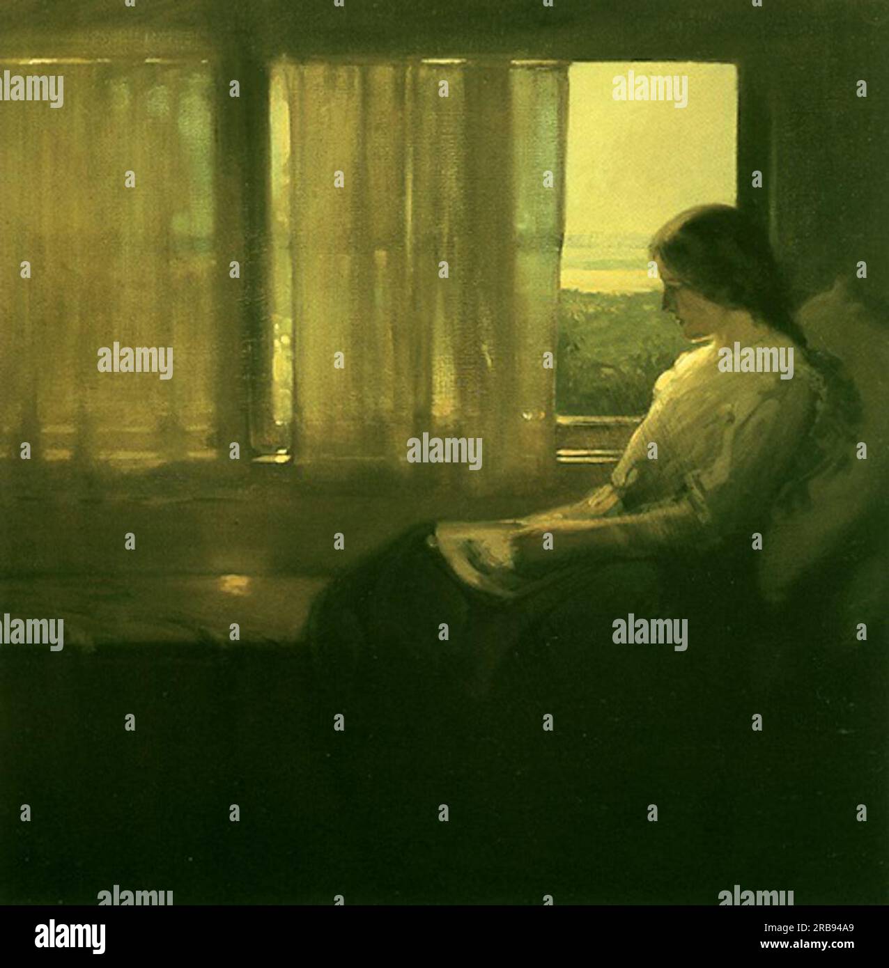 Afternoon in Piedmont (Elsie Whitaker Martinez) 1908 by Xavier Martinez ...