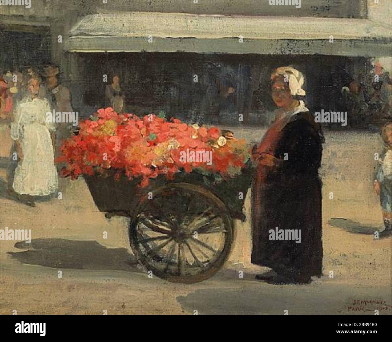 Flower Merchant in Paris 1900 by Xavier Martinez Stock Photo - Alamy