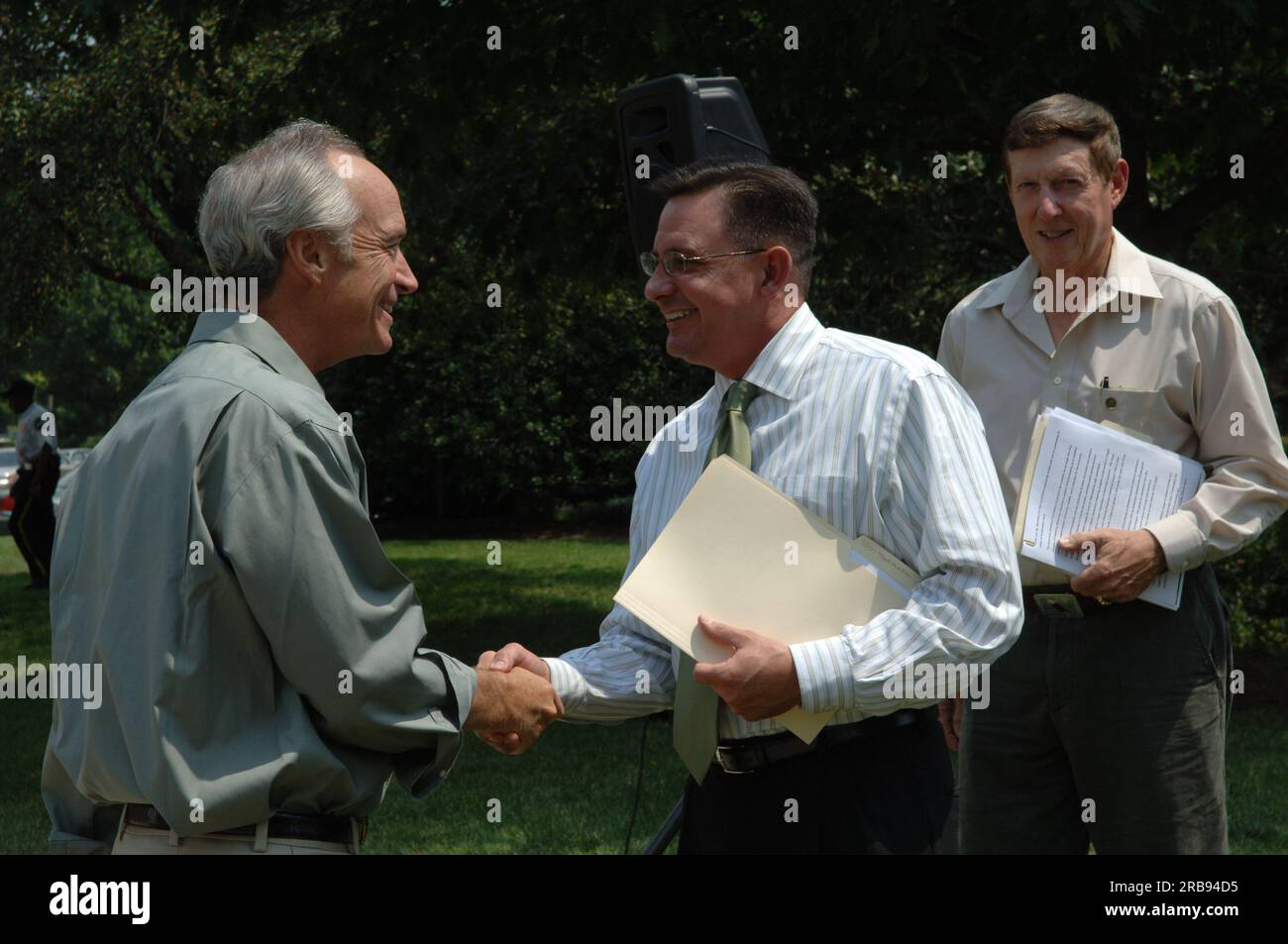 Ceremonial planting of blight-resistant American chestnut tree, outside ...