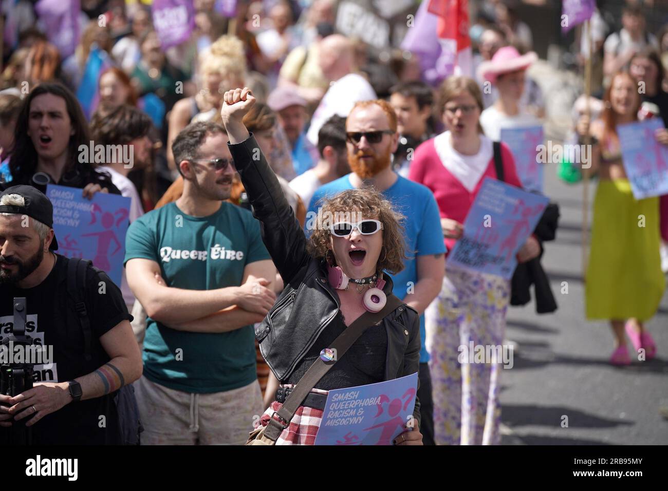 People take part in the Trans and Intersex Pride Dublin March in Dublin ...