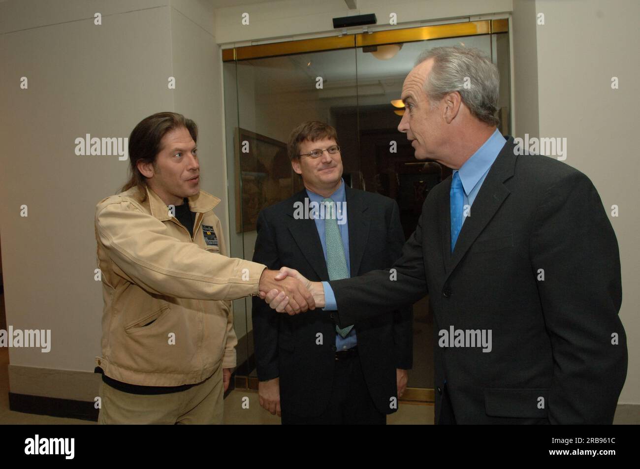 Secretary Dirk Kempthorne previewing new Interior Museum exhibit, "The ...