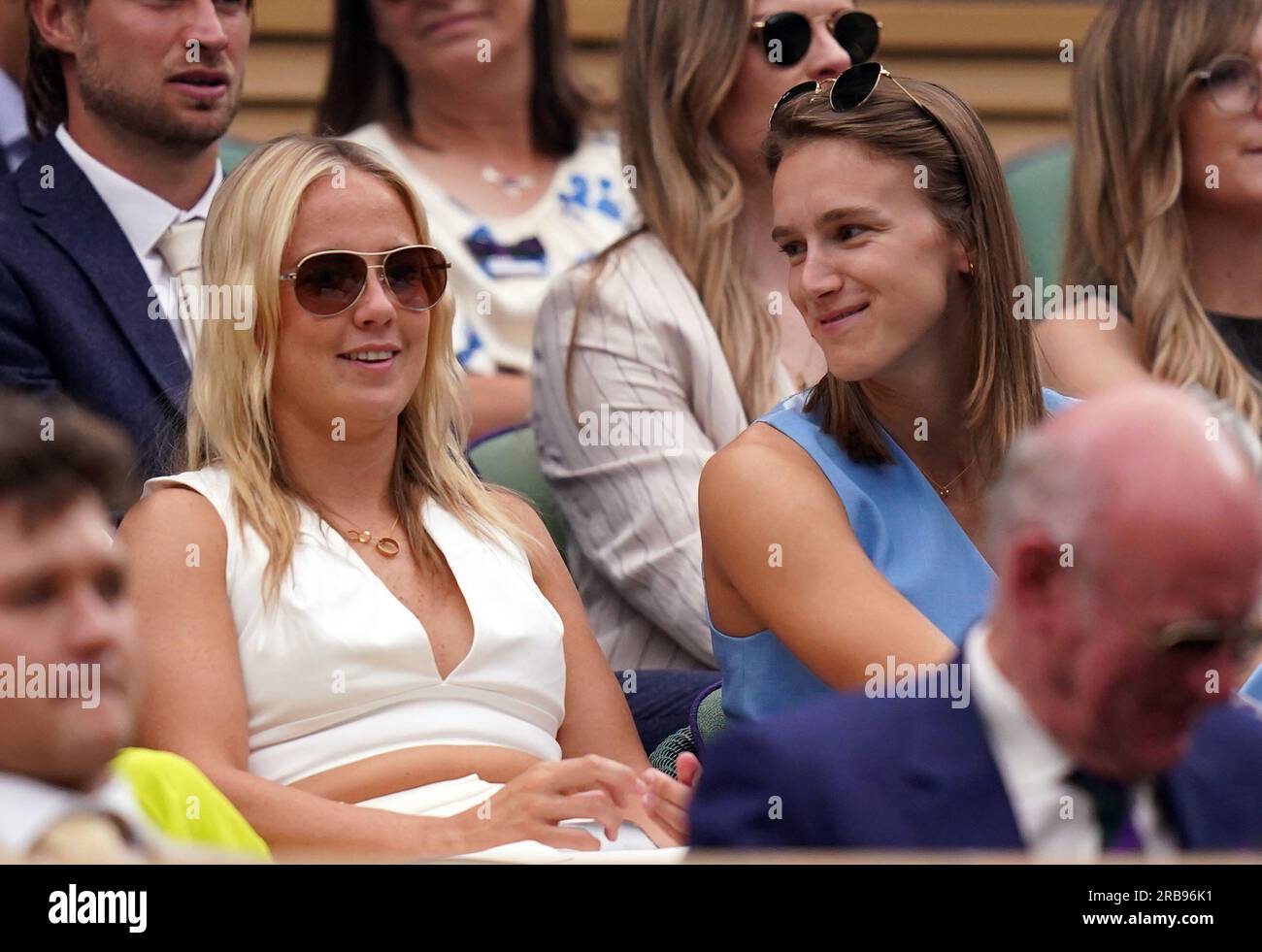 Beth Mead and Vivianne Miedema in the royal box on day six of the 2023 ...