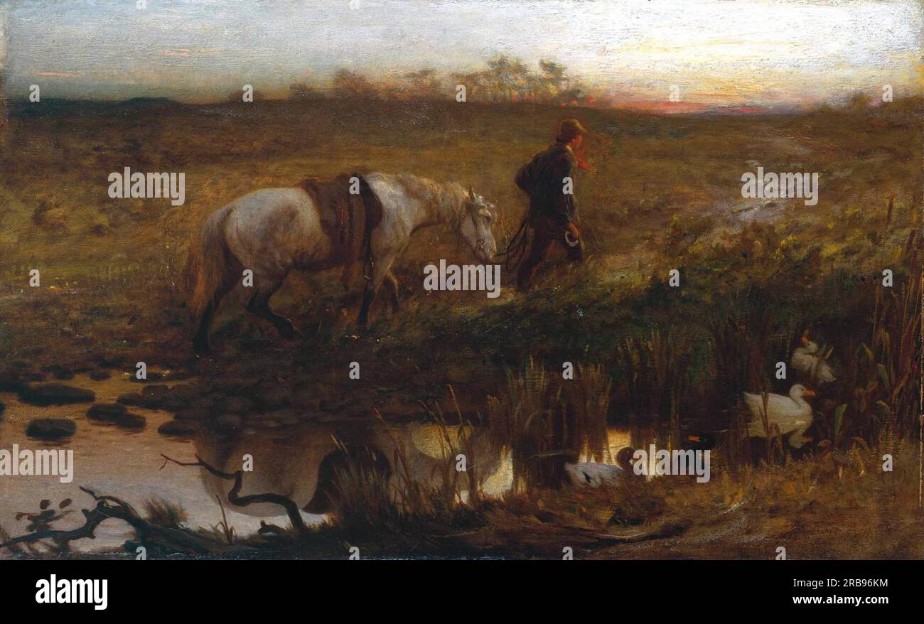 The Cast Shoe 1865 by George Hemming Mason Stock Photo - Alamy