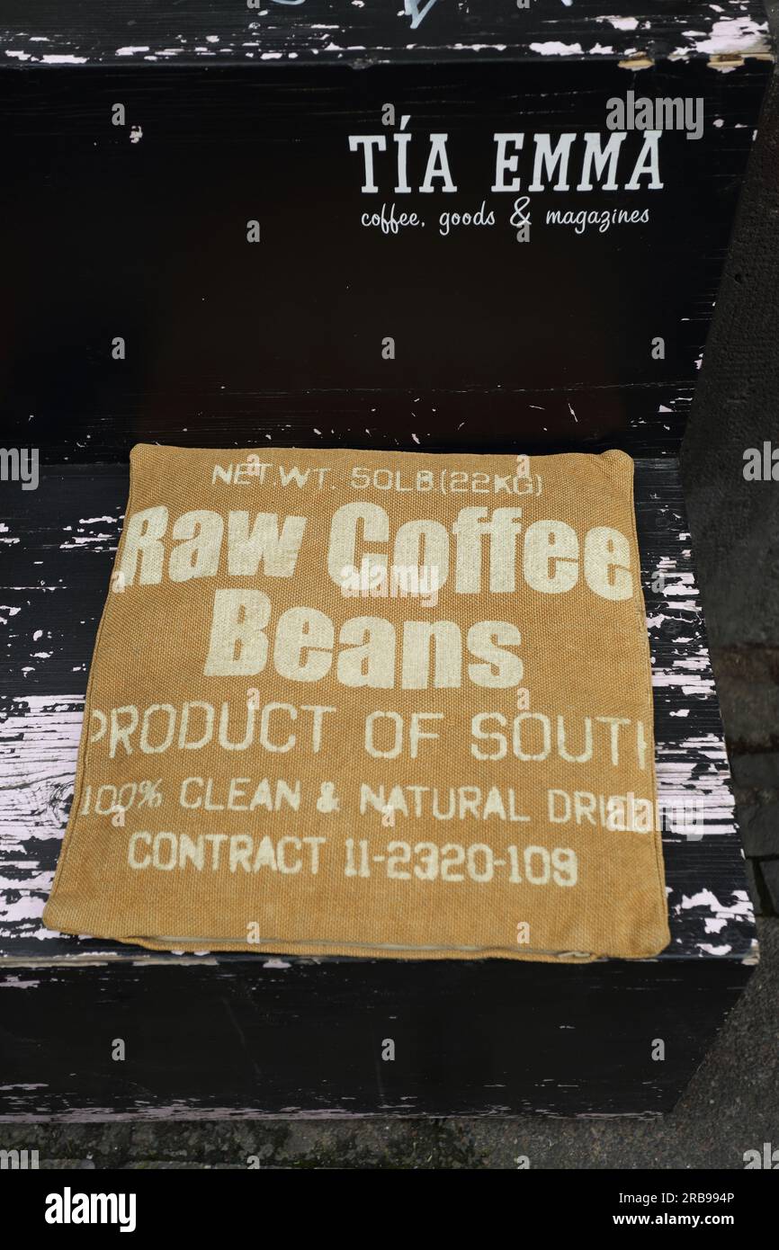 Raw coffee beans at Tia Emma cafe and store , Frankfurt am Main ...