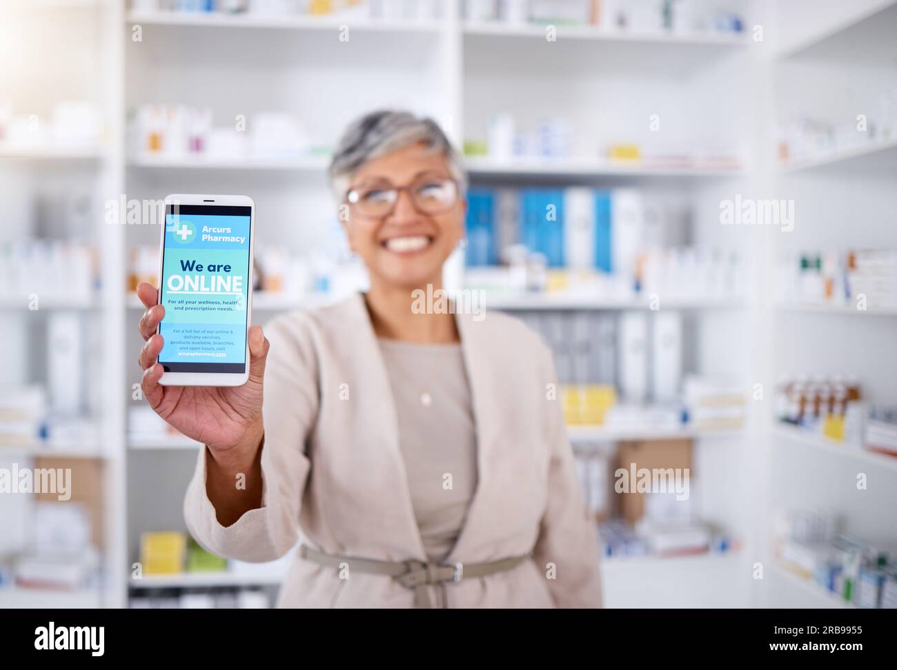 Pharmacy, contact and mobile for medical with doctor in closeup with ...