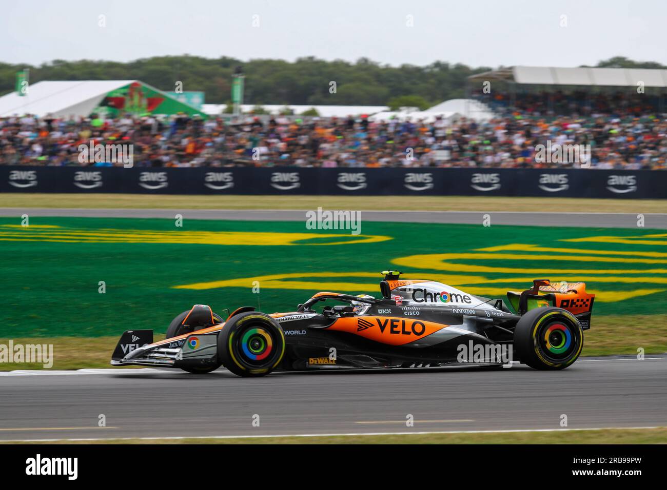 Silverstone circuit, Silverstone, England, July 08, 2023, Lando Norris (GBR) McLaren MCL60 ...