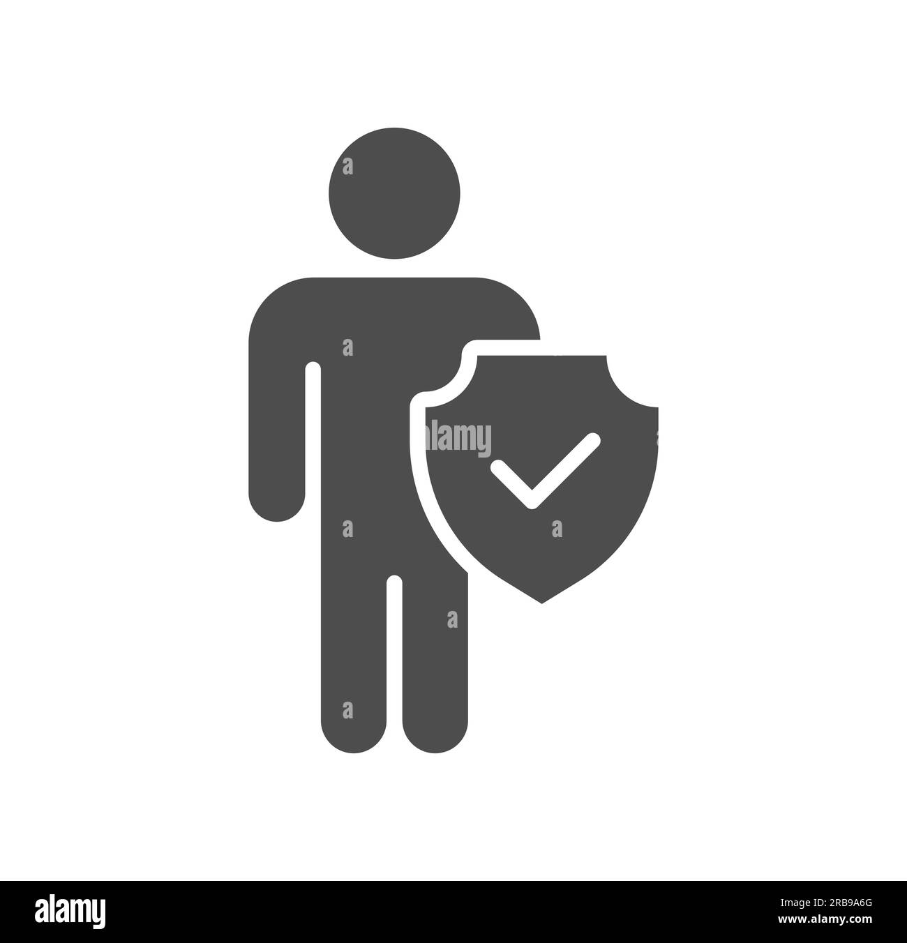 Person with shield Black and White Stock Photos & Images - Alamy