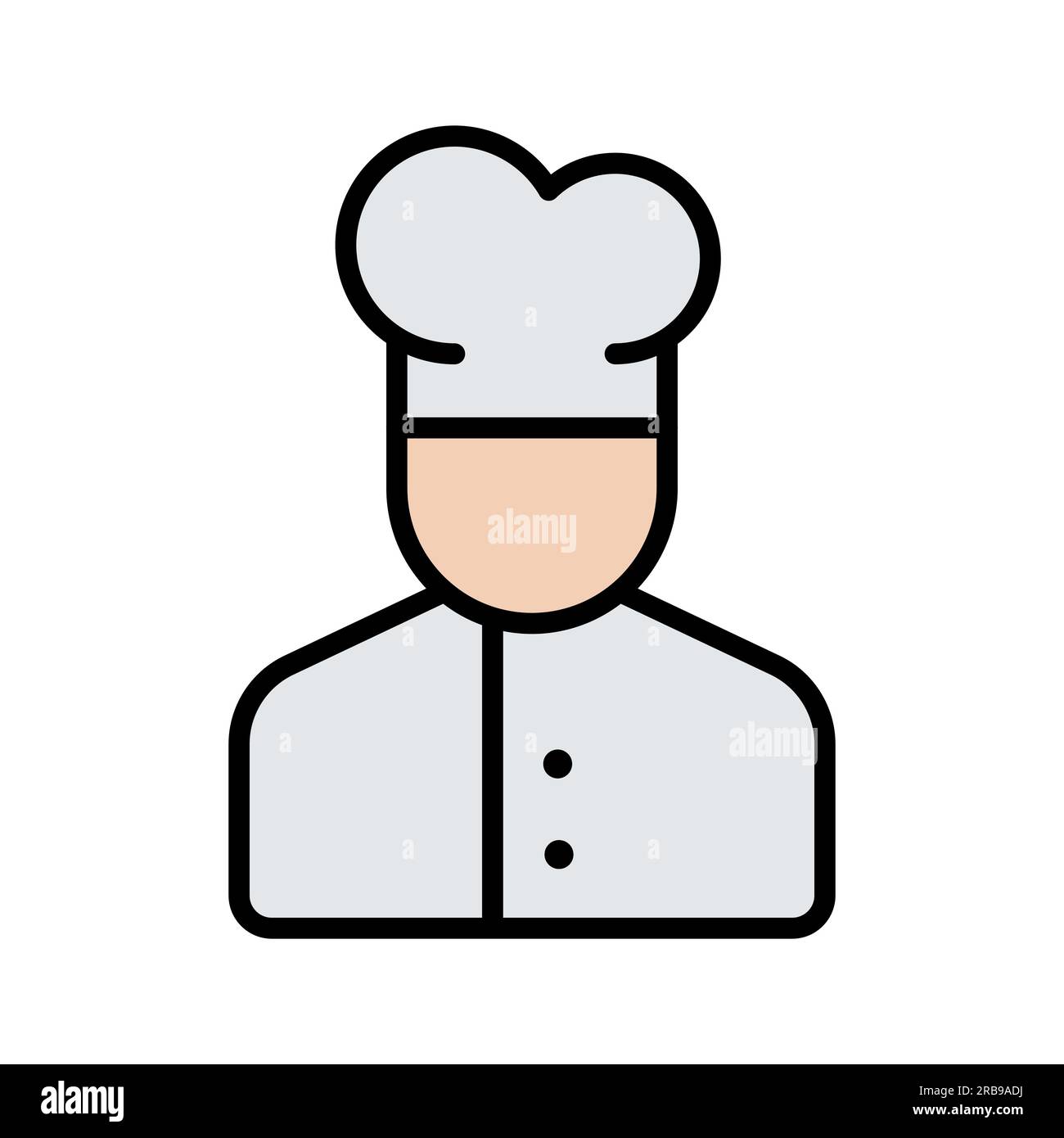 cook line color filled icons isolated Stock Vector Image & Art - Alamy