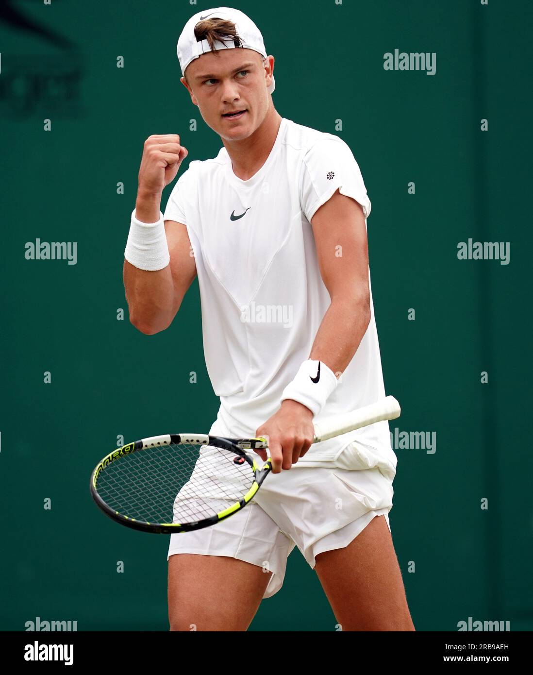 Holger Rune reacts during his match against Davidovich Fokina (not ...