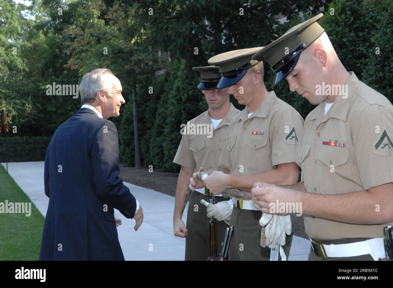 Visit of Secretary Dirk Kempthorne to the Marine Barracks, Washington ...