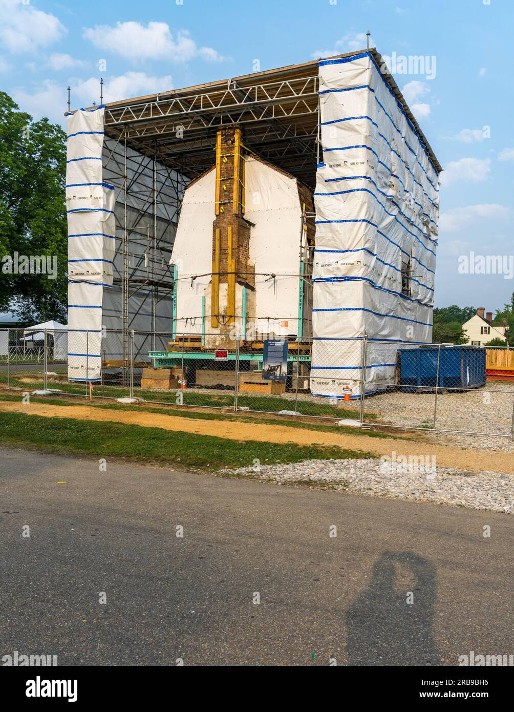 Williamsburg, VA - 19 June 2023: Restored Bray School being relocated ...