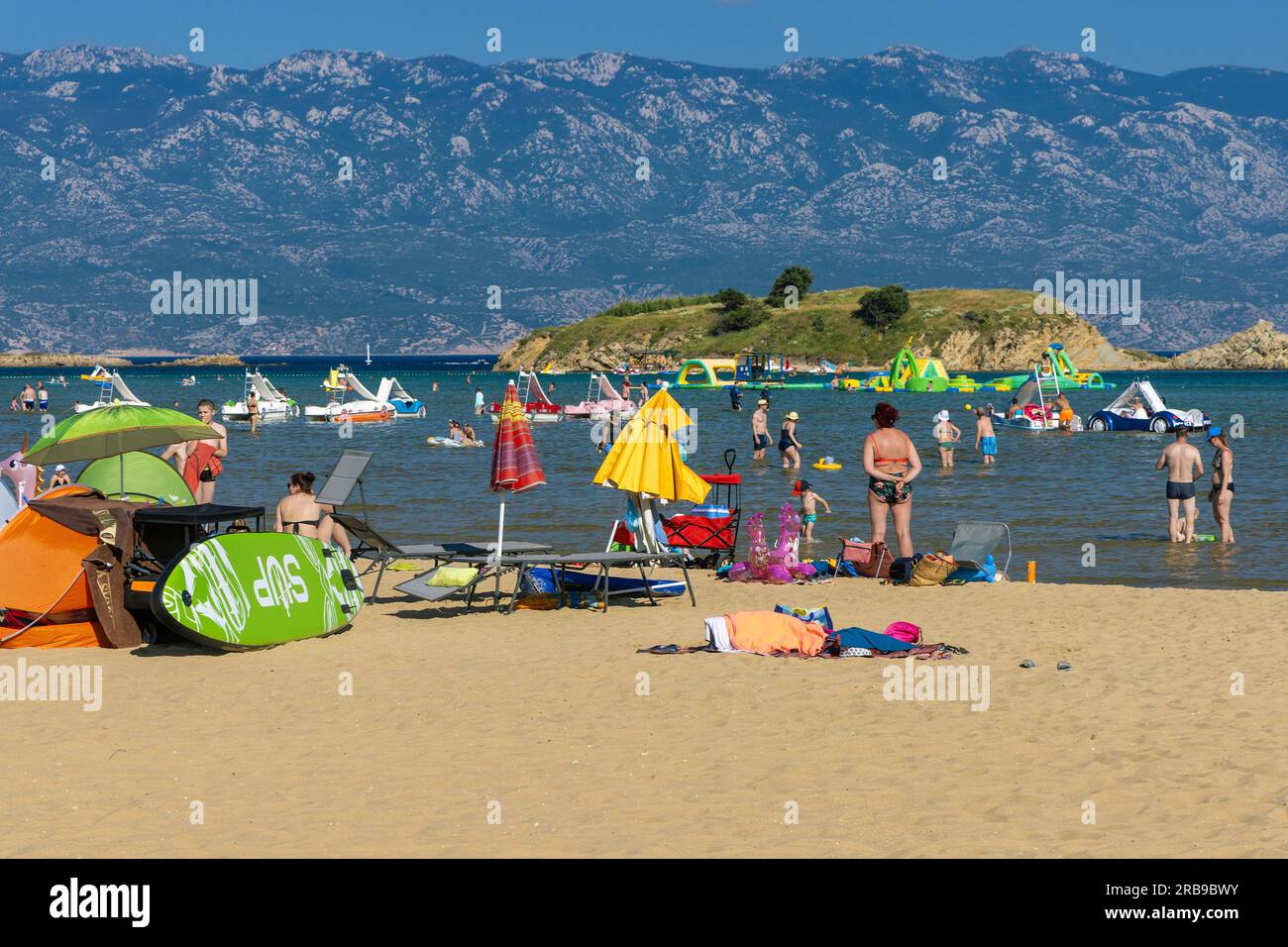 Rajska plaza (The Paradise Beach) on Rab Island, Croatia Stock Photo ...