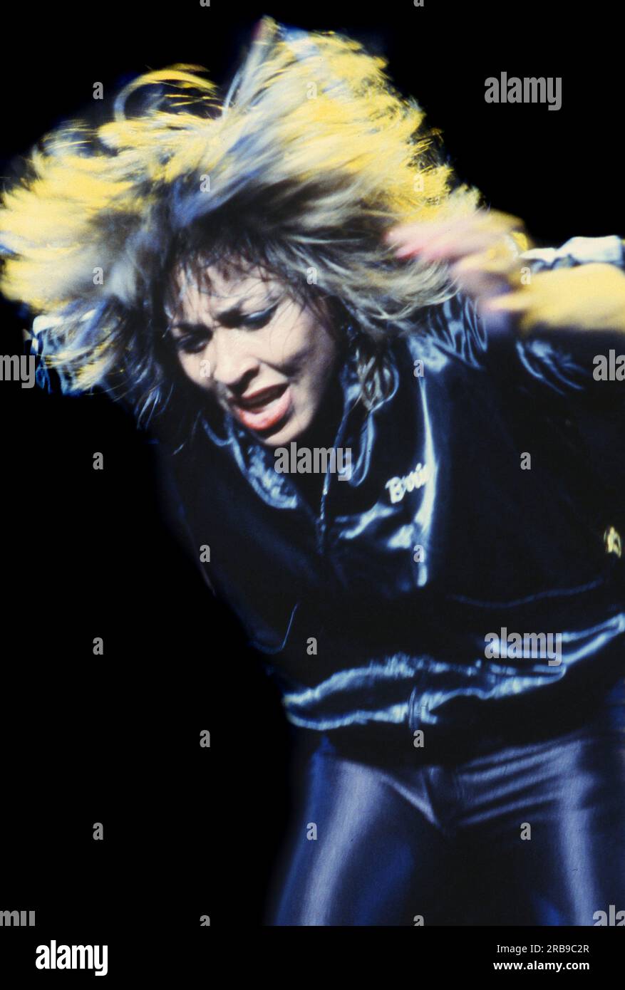 Tina Turner in concert at Hammersmith Odeon 9th April 1982 Stock Photo ...