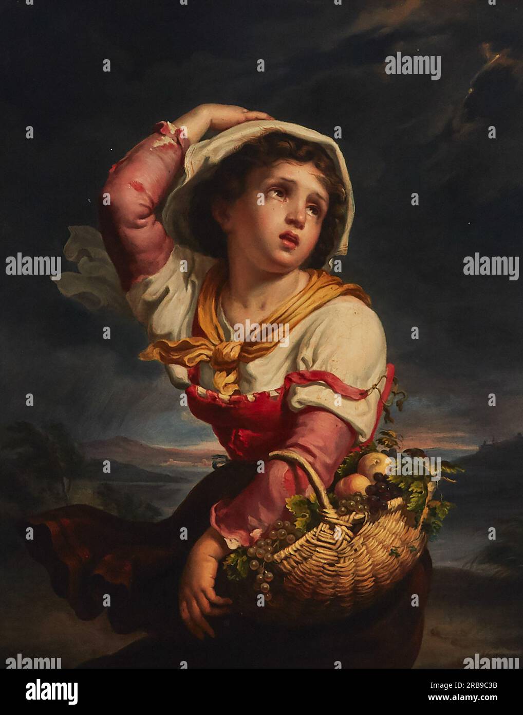 The approaching storm 1854 by Giuseppe Mazzolini Stock Photo - Alamy