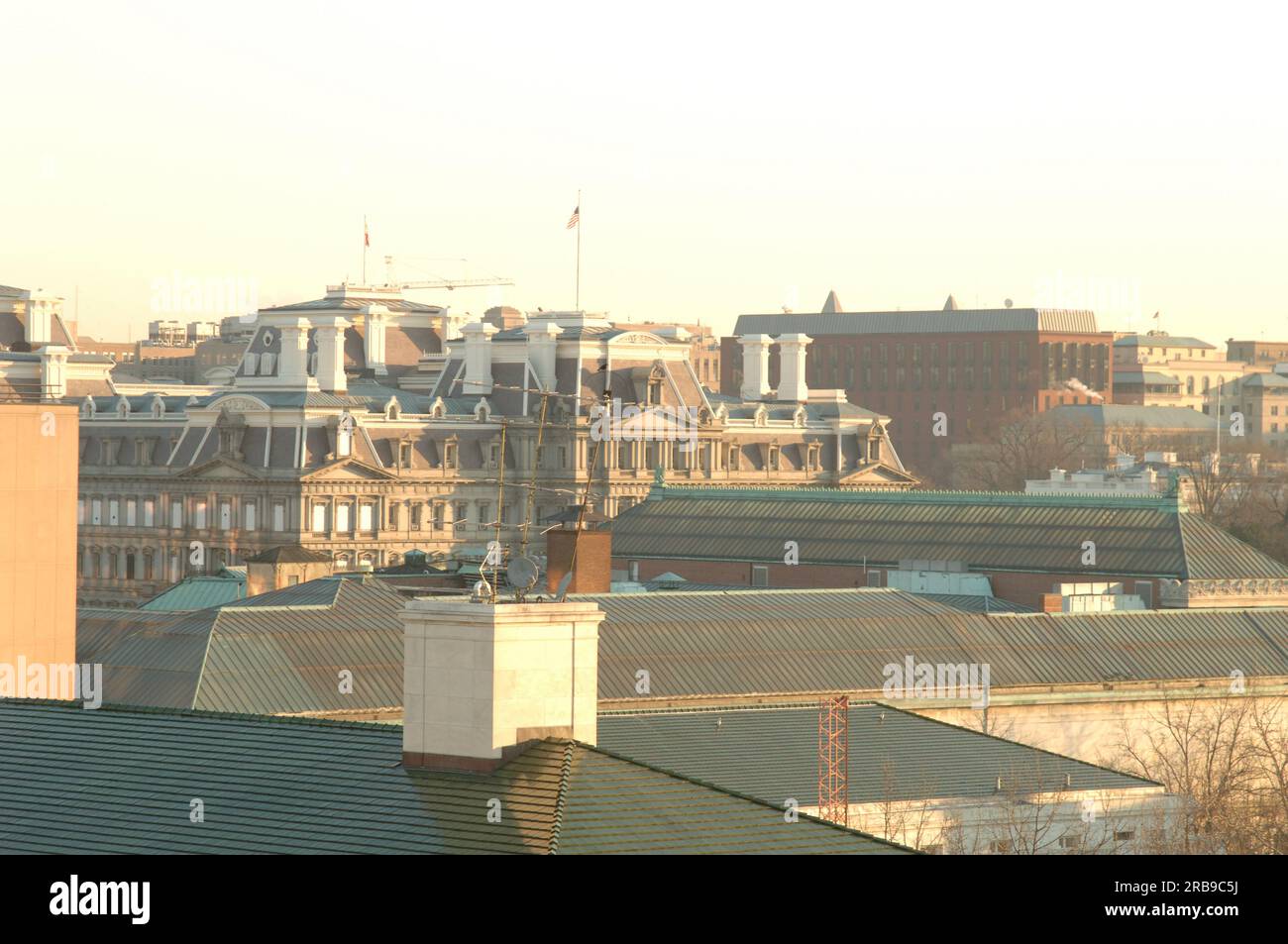Main Interior rooftop views of Washington, D.C. buildings, monuments ...