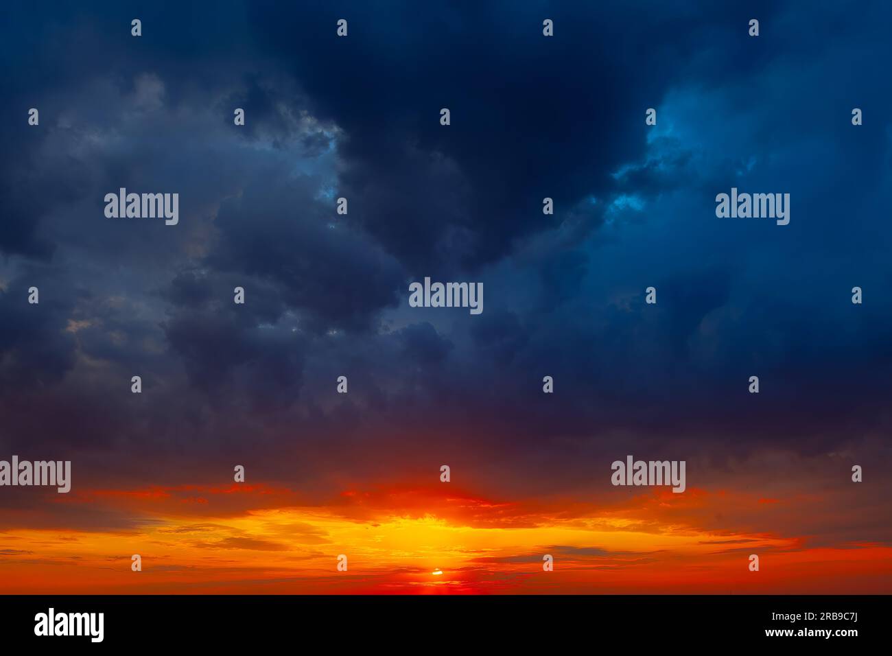 Dramatic heaven with twilight . Beautiful sunset sky with cloud background. Sky with clouds and ...