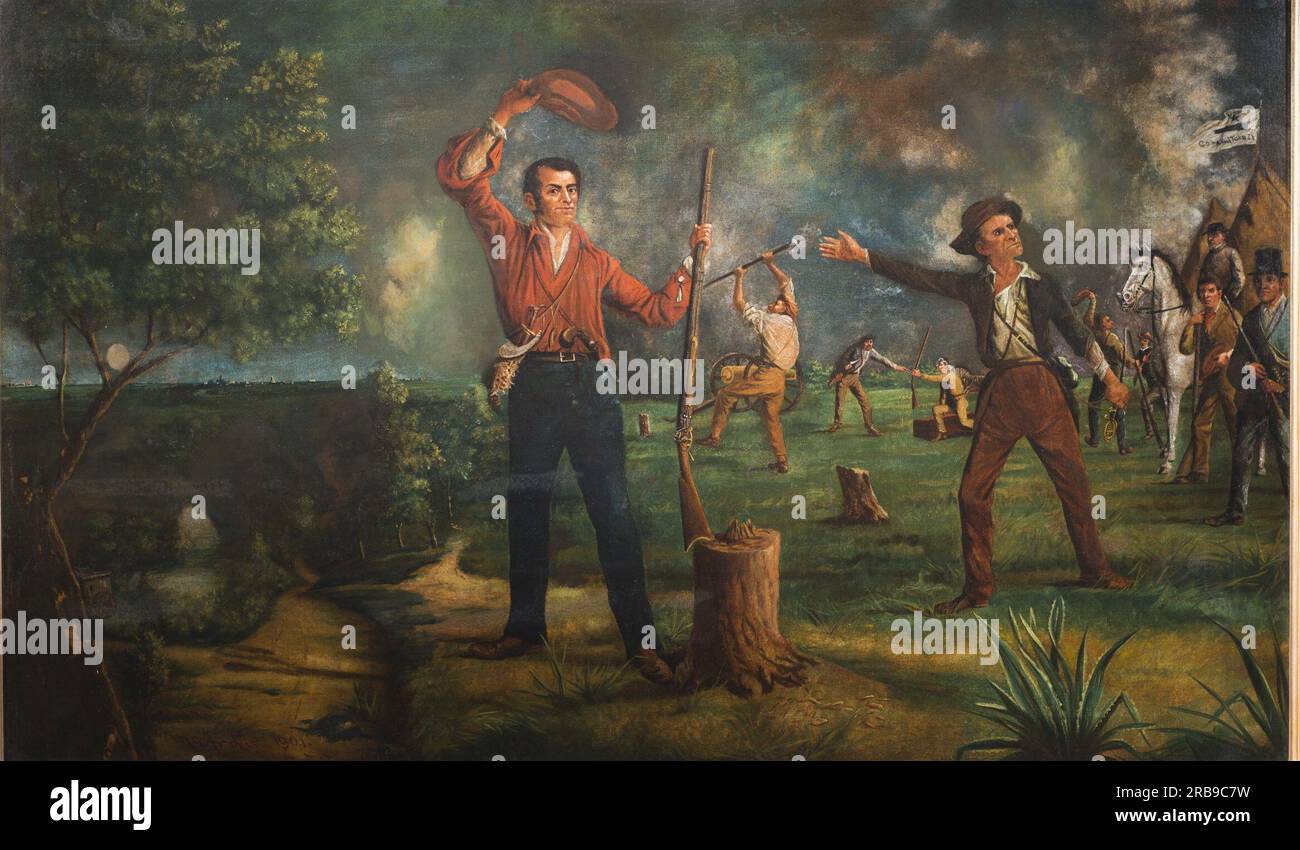 Ben Milam Calling for Volunteers 1901 by Henry Arthur McArdle Stock ...